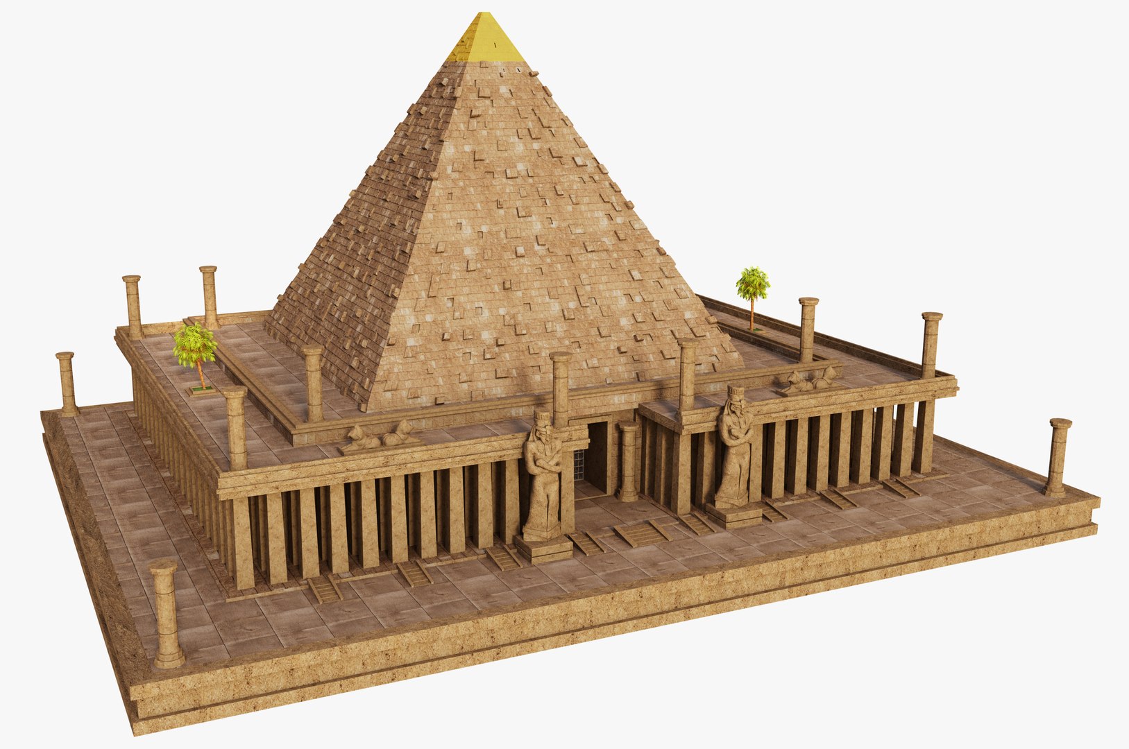 Ancient Egyptian Pyramid Temple 3D Model - TurboSquid 2248358