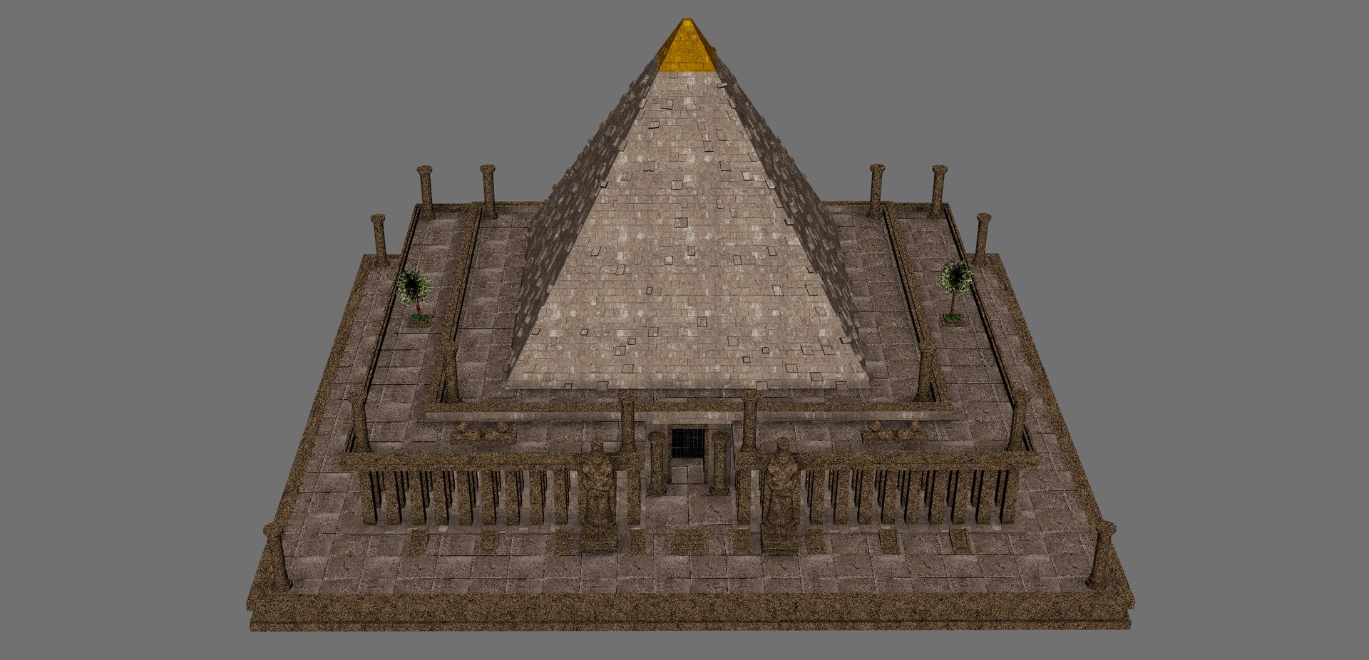 Ancient Egyptian Pyramid Temple 3D Model - TurboSquid 2248358