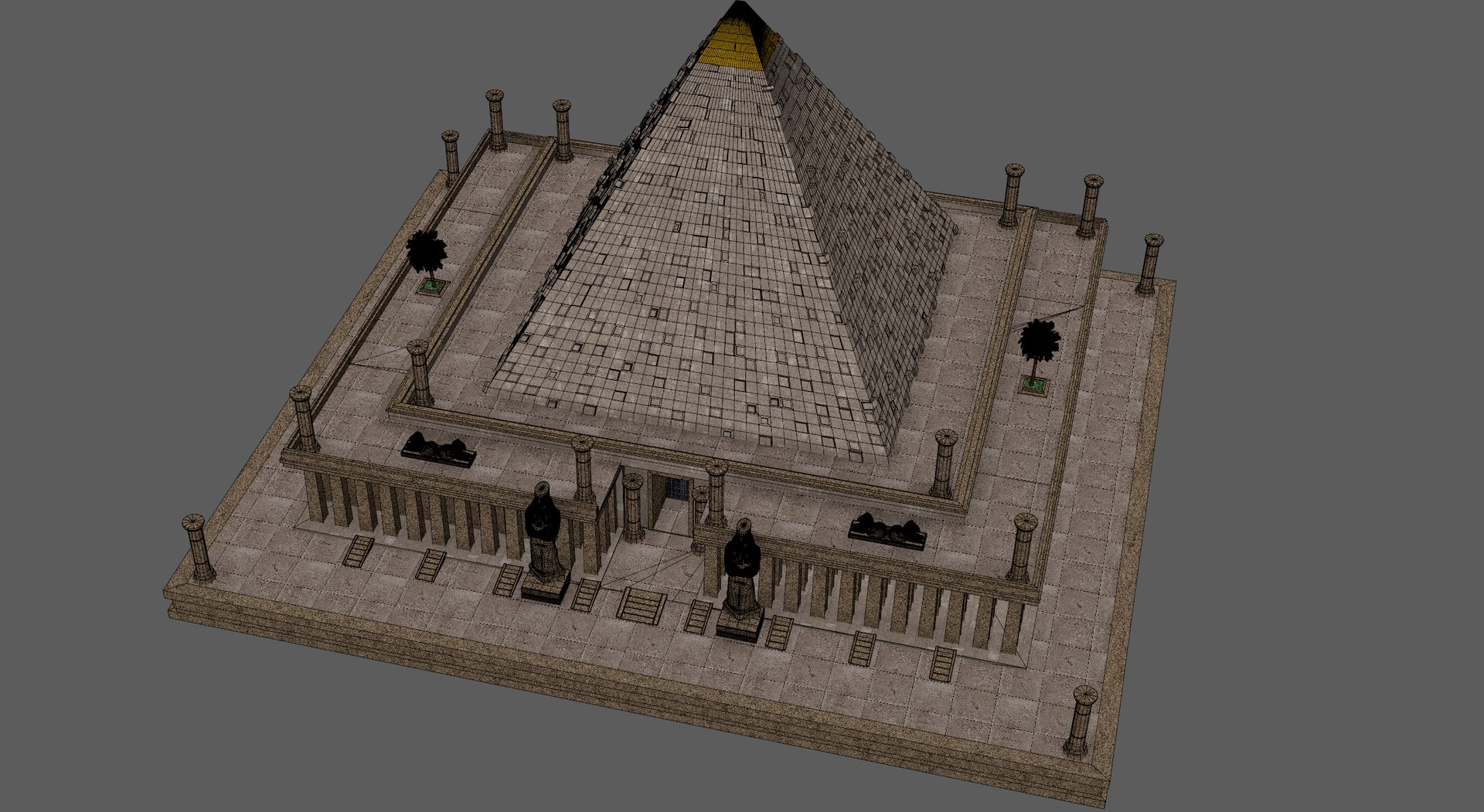 Ancient Egyptian Pyramid Temple 3D Model - TurboSquid 2248358