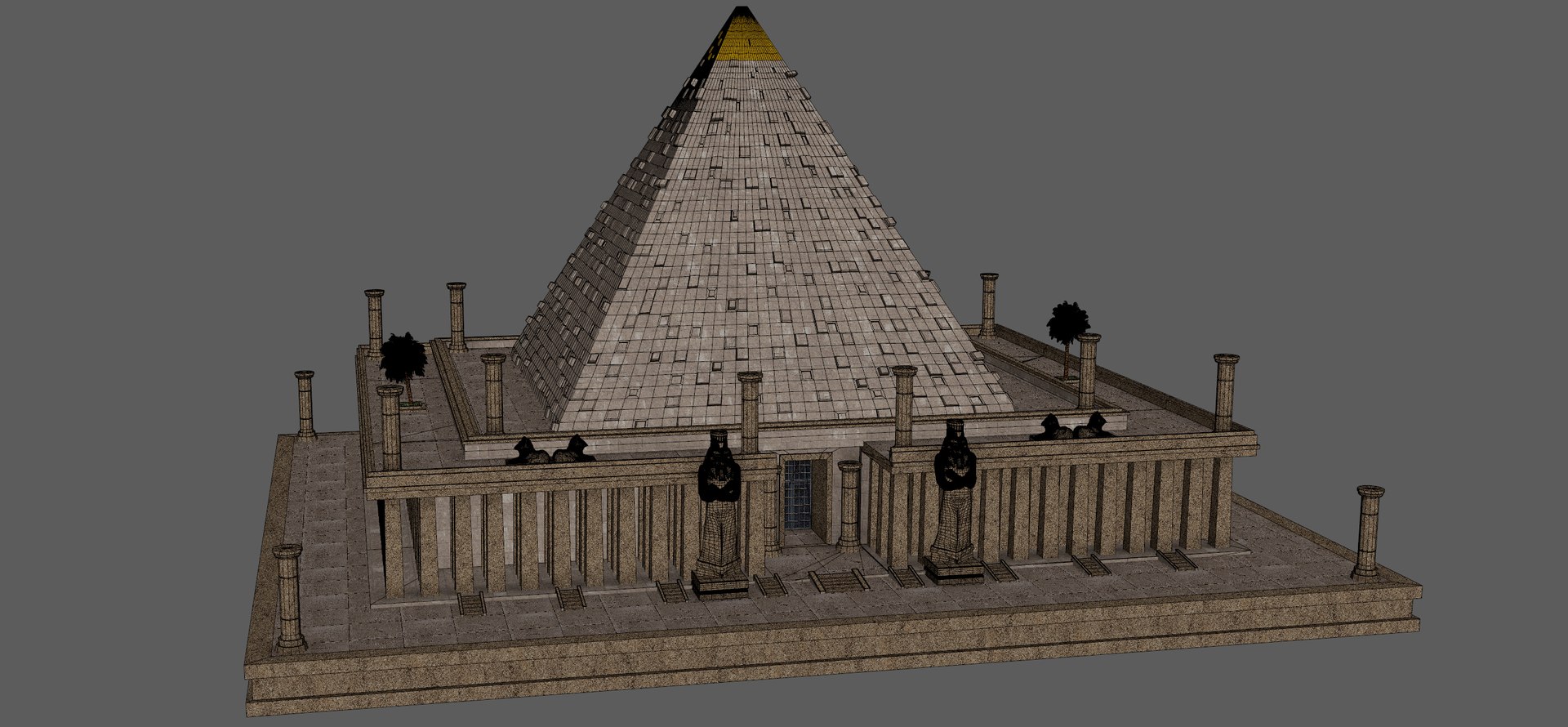 Ancient Egyptian Pyramid Temple 3D Model - TurboSquid 2248358