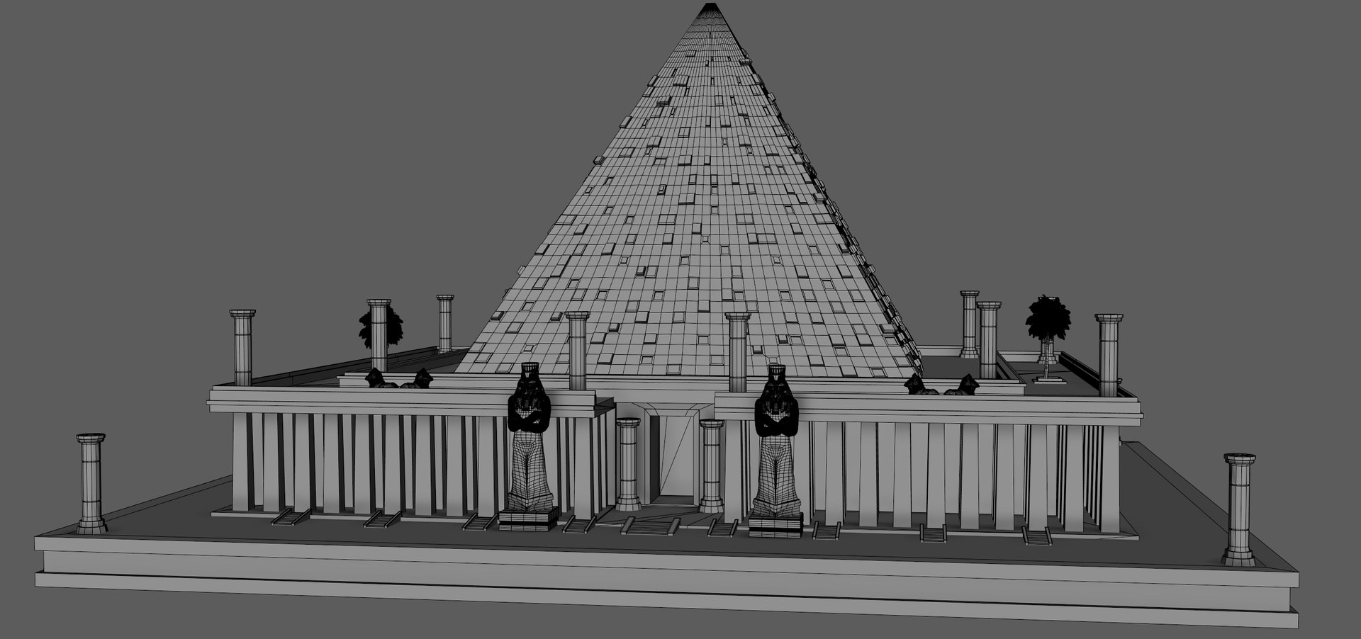 Ancient Egyptian Pyramid Temple 3D Model - TurboSquid 2248358
