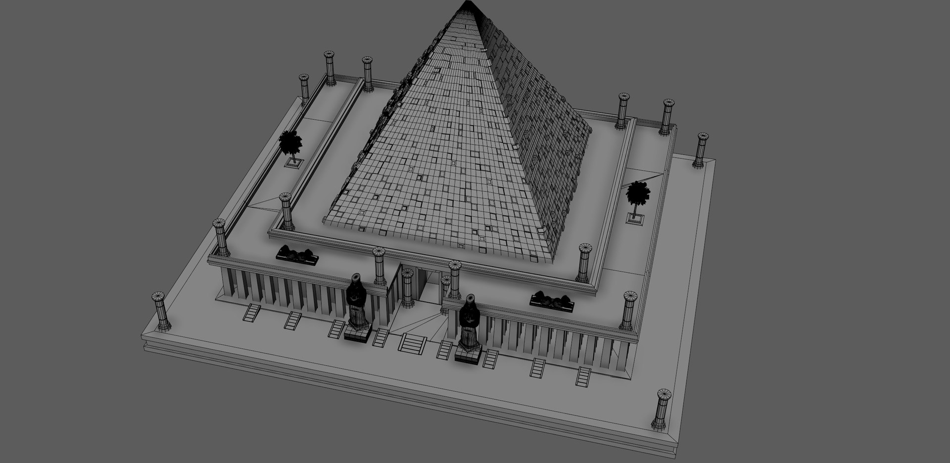 Ancient Egyptian Pyramid Temple 3D Model - TurboSquid 2248358