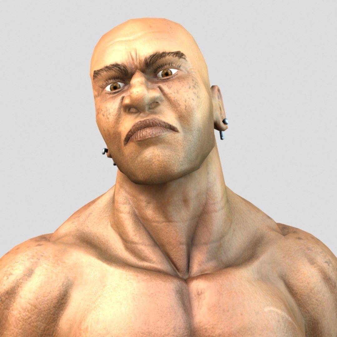 3d male warrior