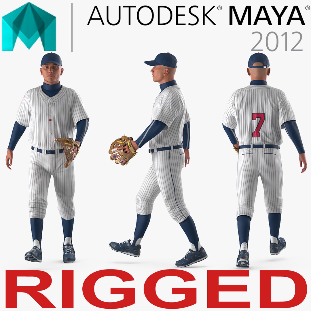 Baseball player rigged generic 3D - TurboSquid 1159992