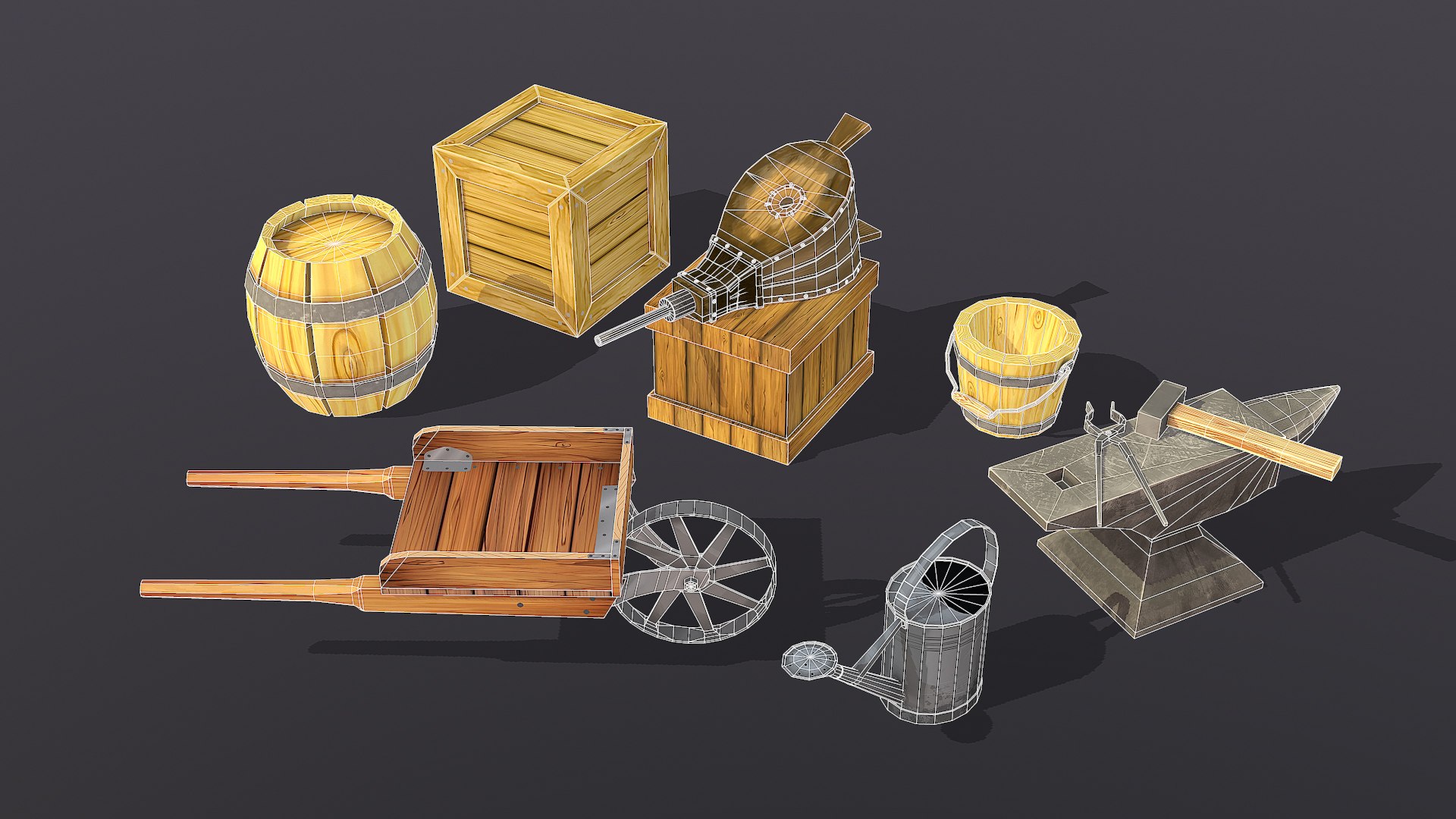 3D Village Props - TurboSquid 1603838