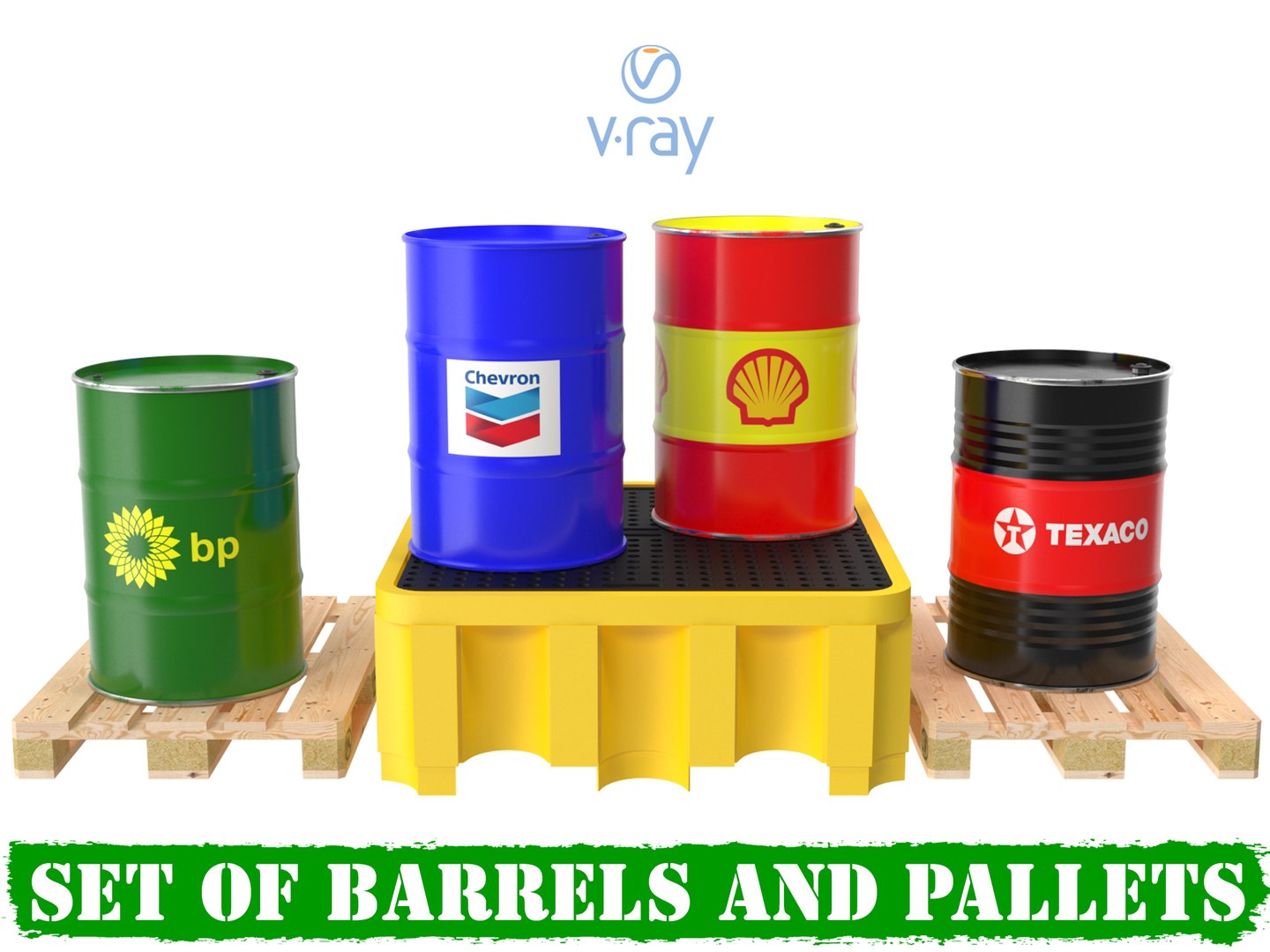 Set Of Bp Chevron Shell Texaco 3D - TurboSquid 1812564