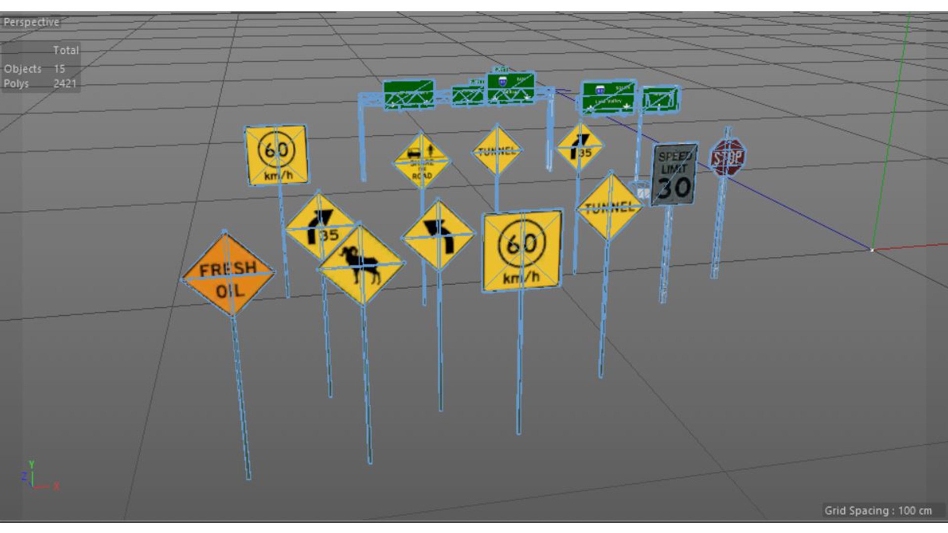 Road Signs And Traffic Signs 3D Model - TurboSquid 1831021
