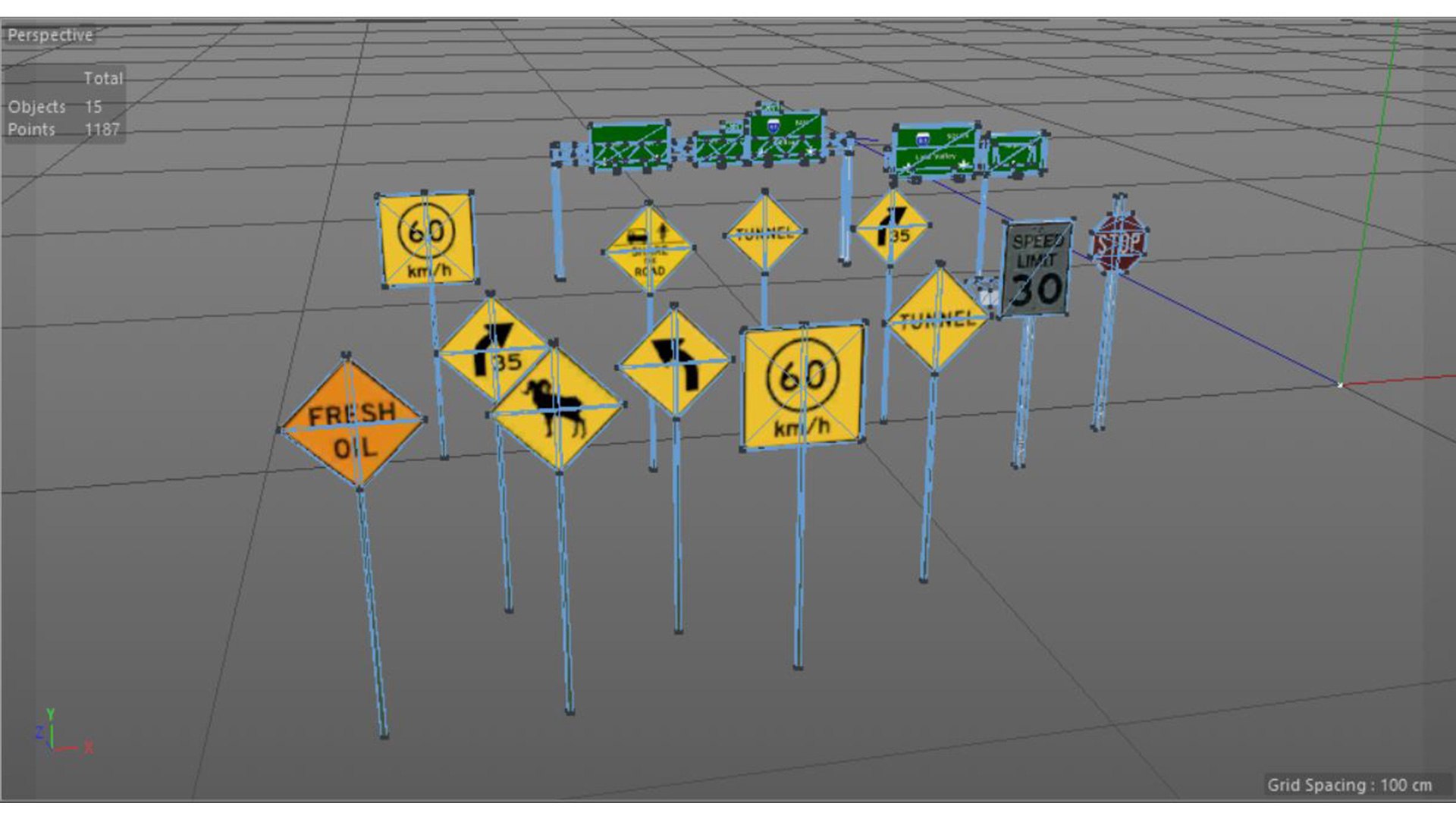 Road Signs And Traffic Signs 3D Model - TurboSquid 1831021