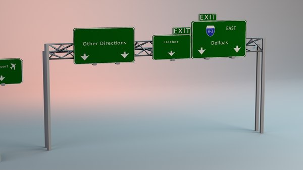 Road Signs And Traffic Signs 3D model - TurboSquid 1831021