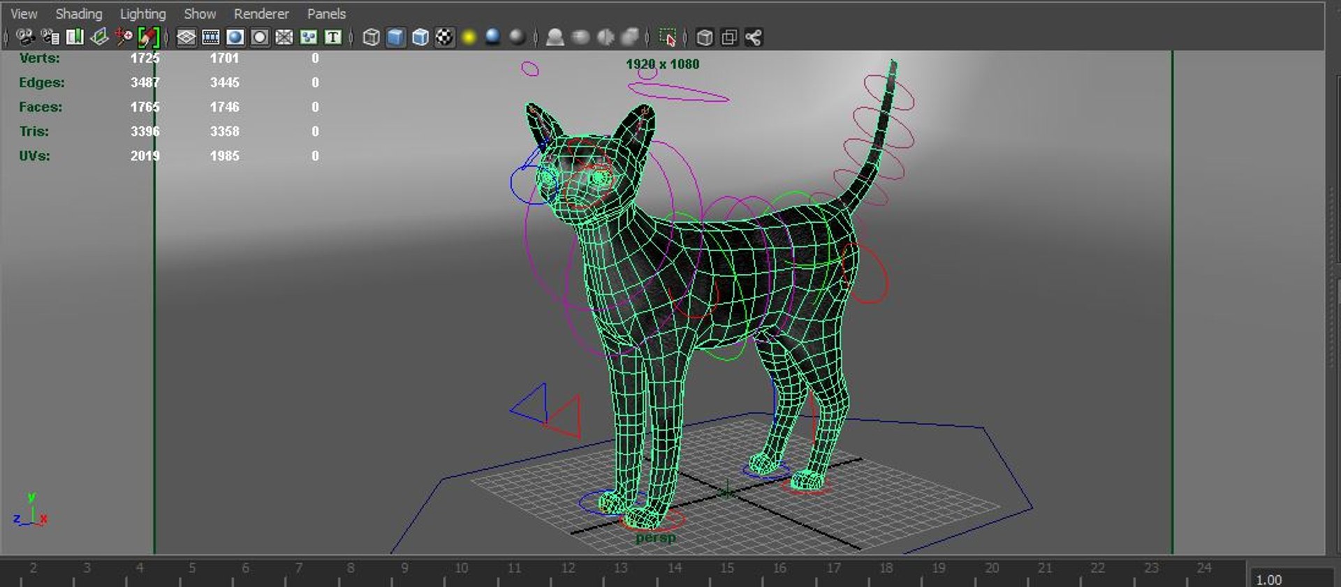 Cat Rigged 3d Model