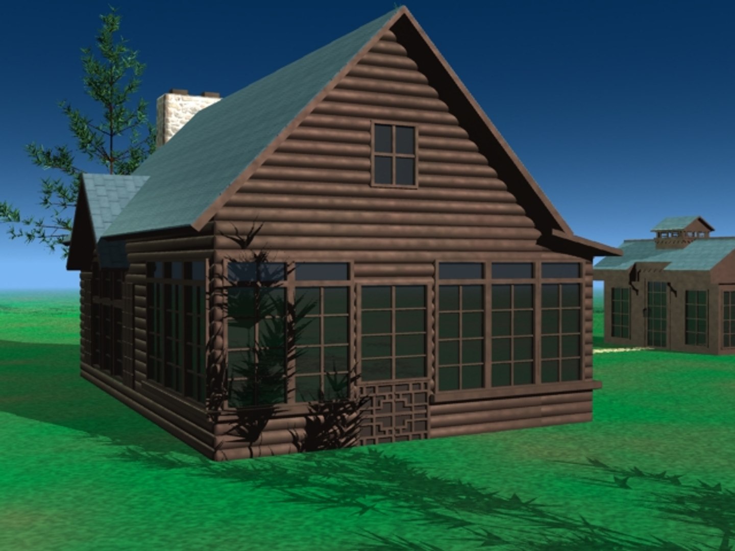 Log Cabins 3d Model