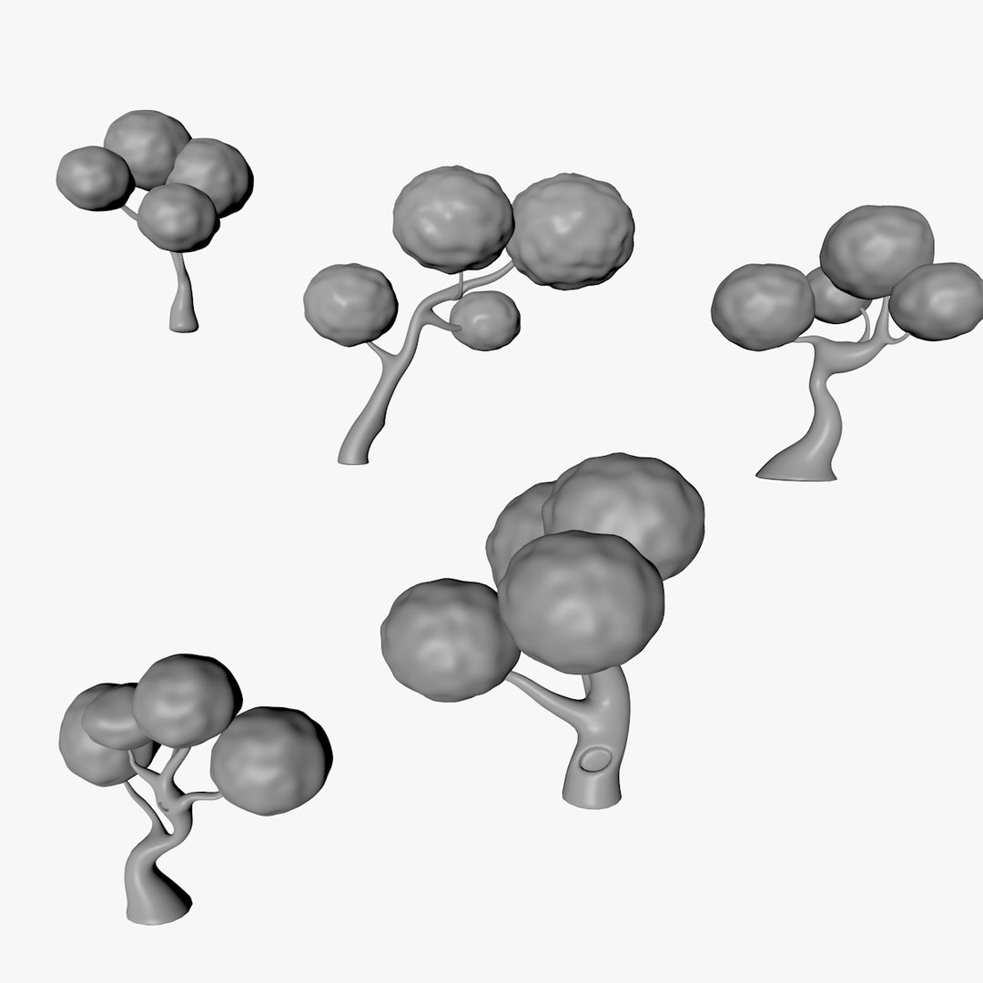 Stylized Trees 3d Model Turbosquid 1966432