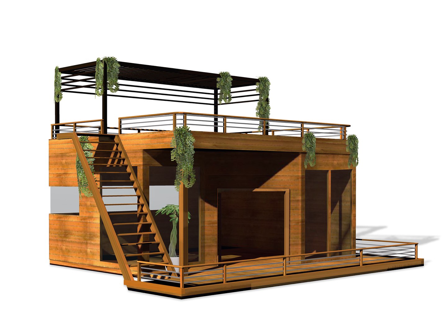 3D Floating Boat Modern House - TurboSquid 1513477