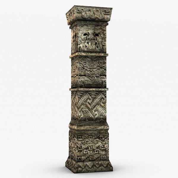 3d model ancient stone column
