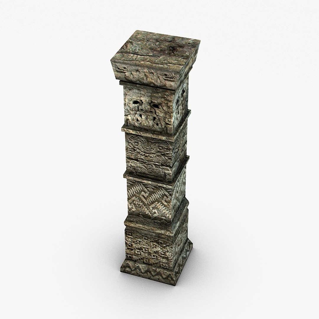 3d Model Ancient Stone Column