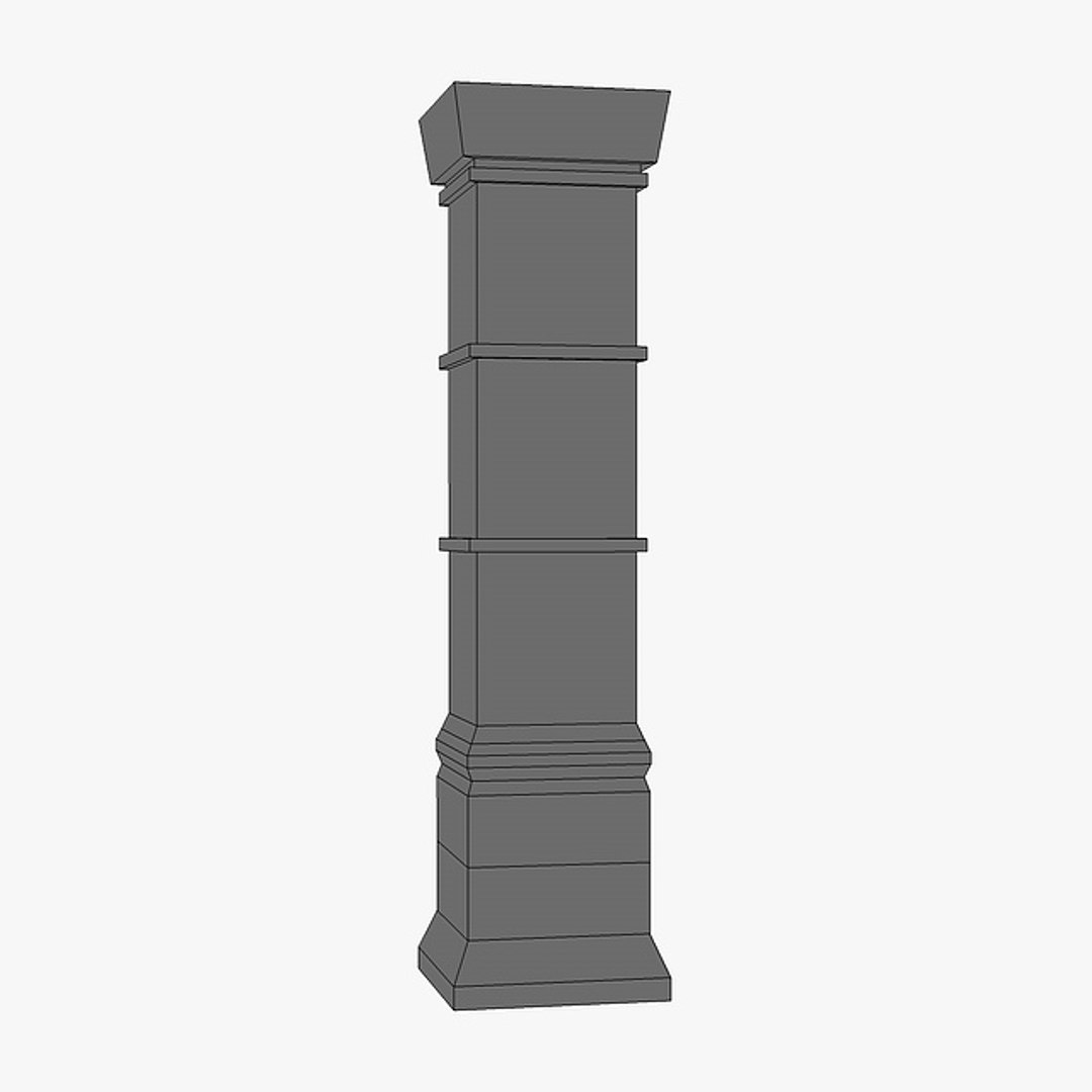 3d Model Ancient Stone Column
