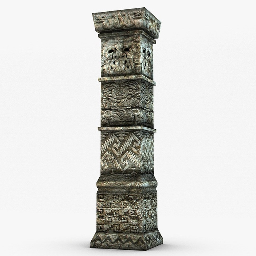 3d Model Ancient Stone Column