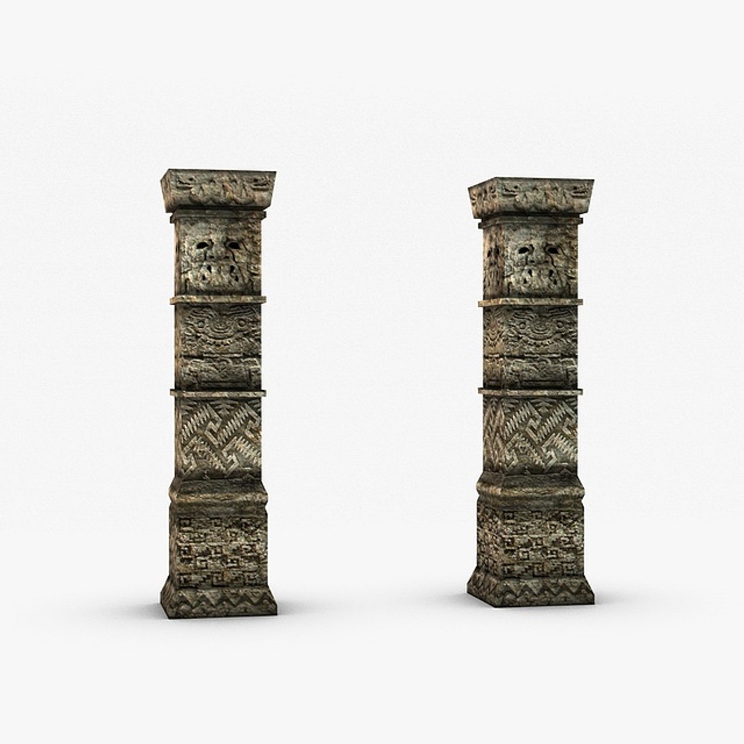 3d Model Ancient Stone Column