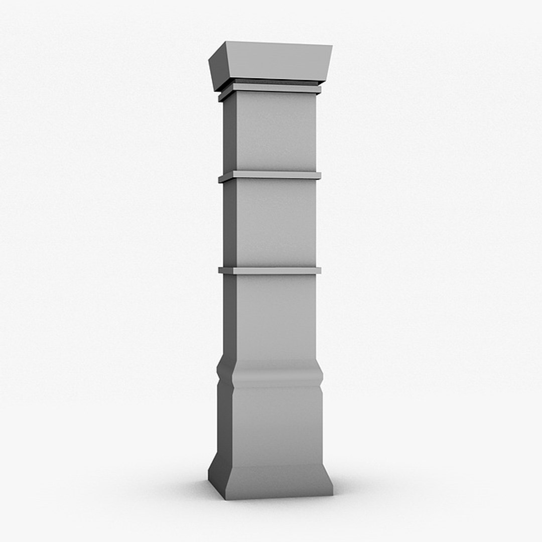3d Model Ancient Stone Column