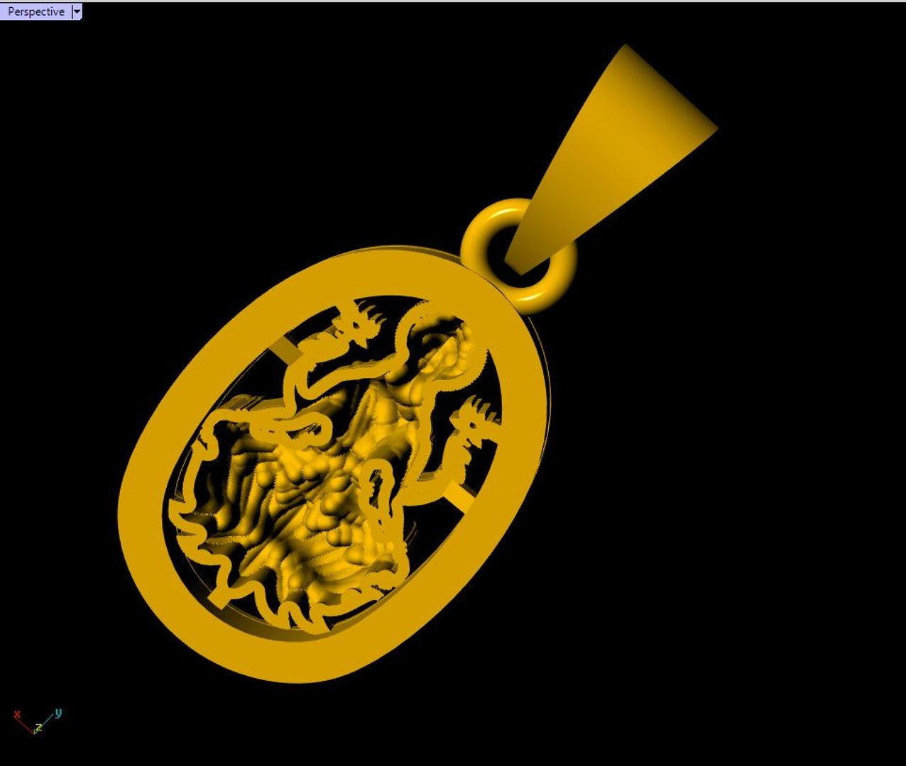 Round Laxmi Pendant - 0058 3D Model - TurboSquid 2333925