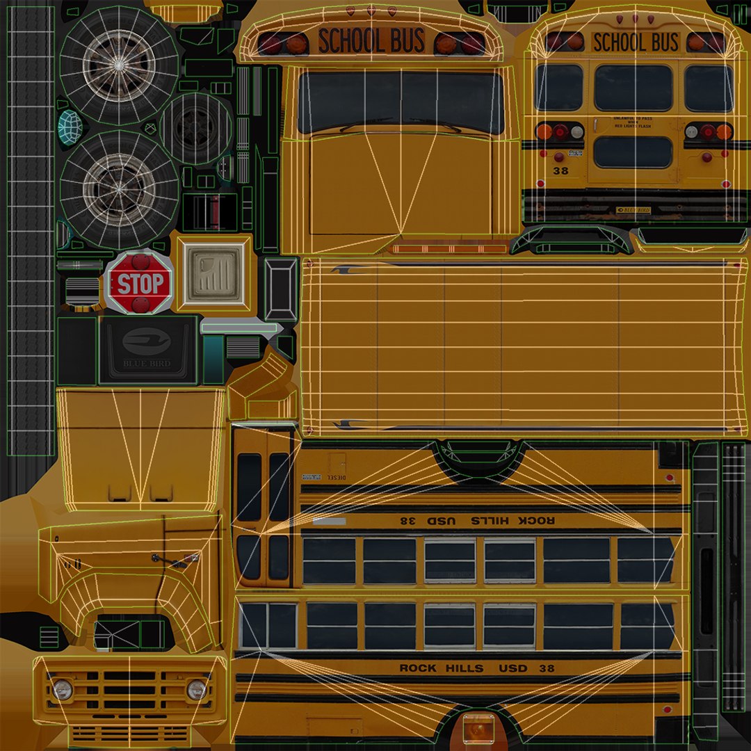 Blue Bird School Bus 3D Model - TurboSquid 1567444