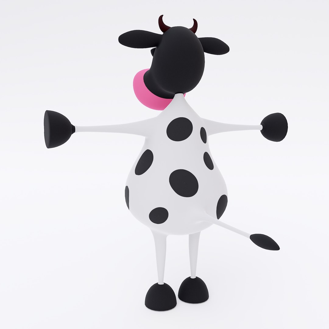 Cow Cartoon Animal Character 3d Model Model - TurboSquid 1996769