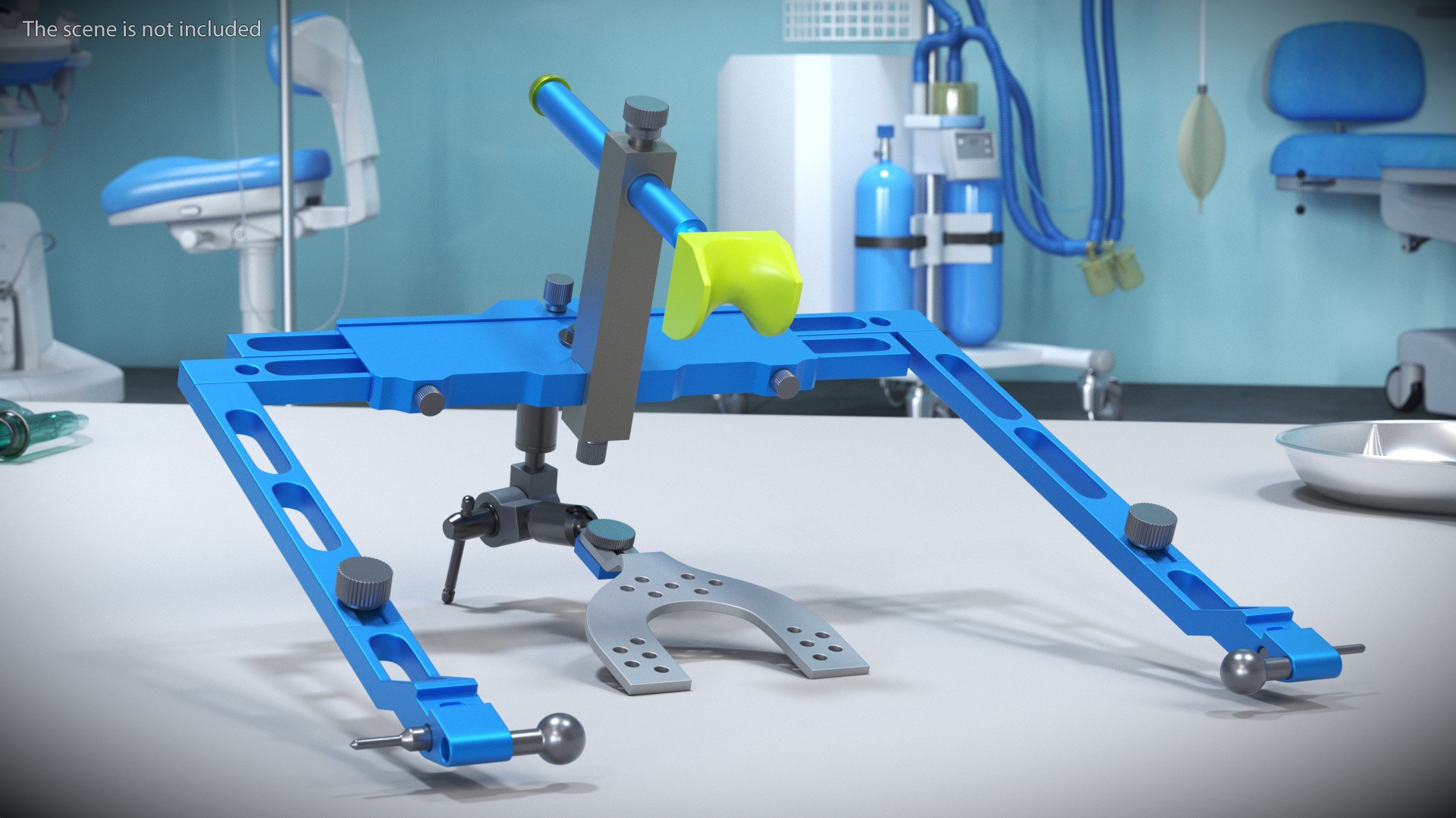 3D Adjustable Facebow Frame Blue Model - TurboSquid 2437542