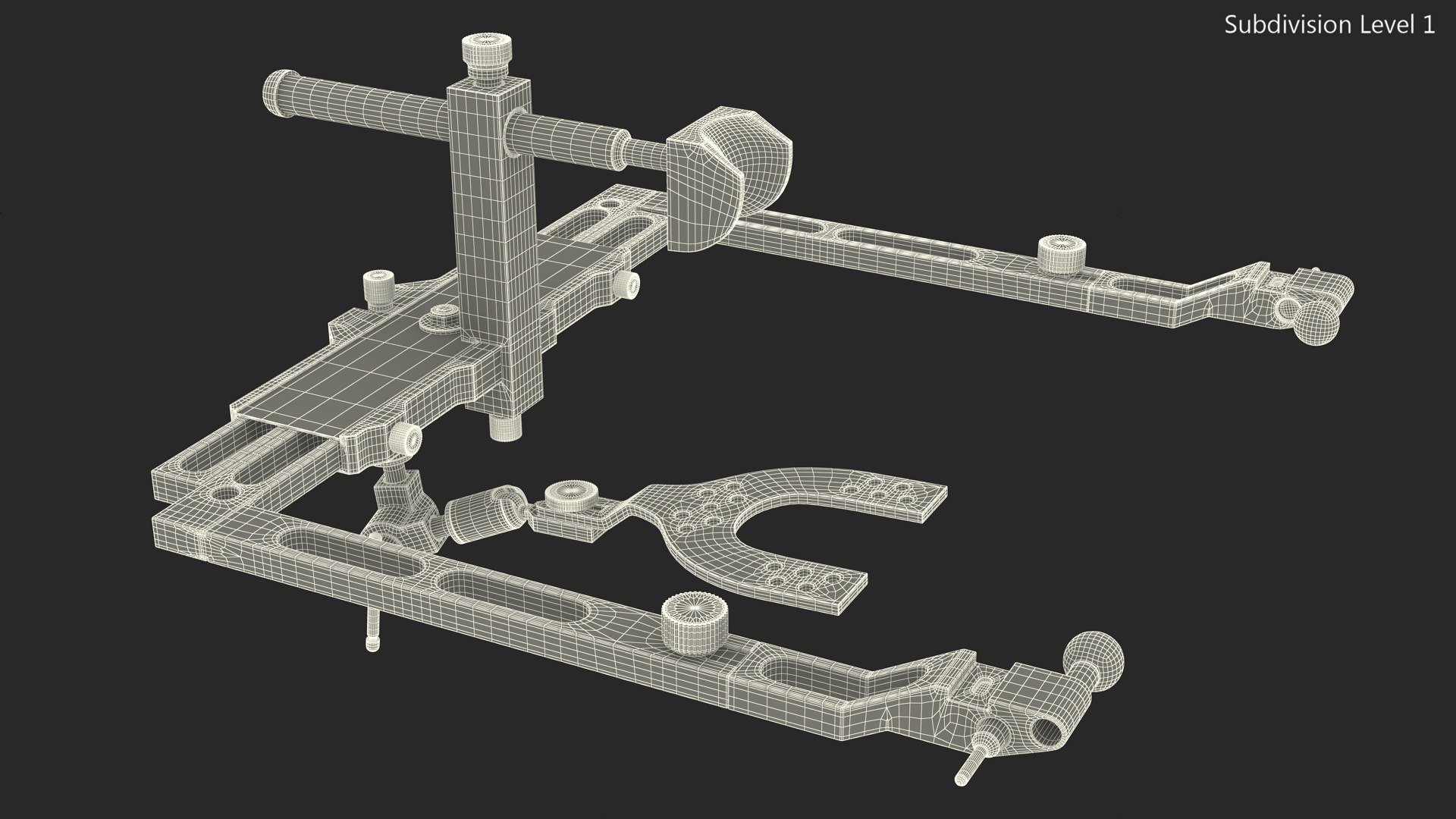 3D Adjustable Facebow Frame Blue Model - TurboSquid 2437542