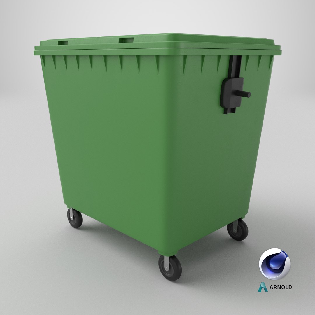 3D Wheeled Trash Bin Model - TurboSquid 2420156