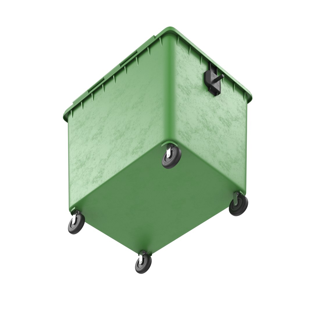 3D Wheeled Trash Bin Model - TurboSquid 2420156