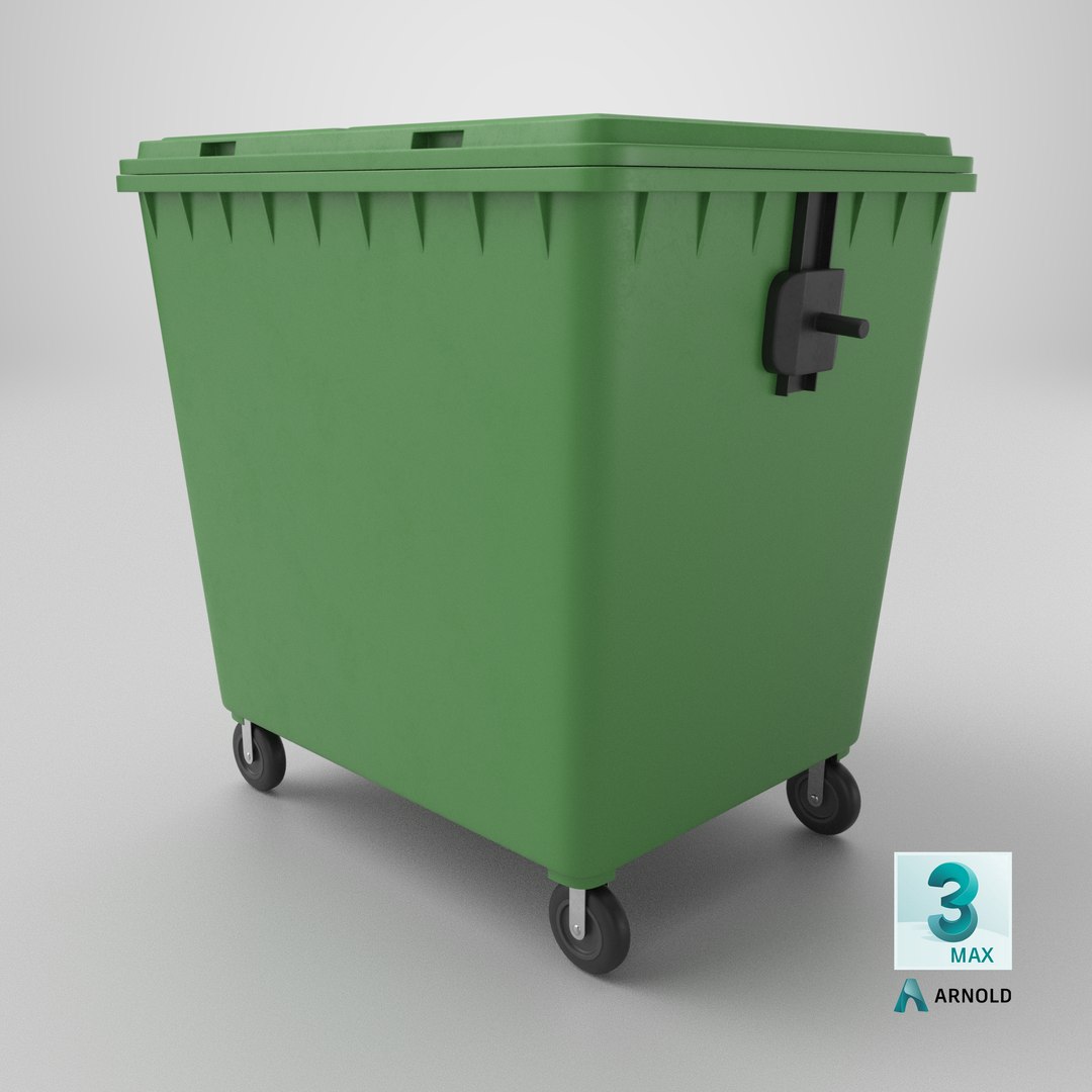 3D Wheeled Trash Bin Model - TurboSquid 2420156