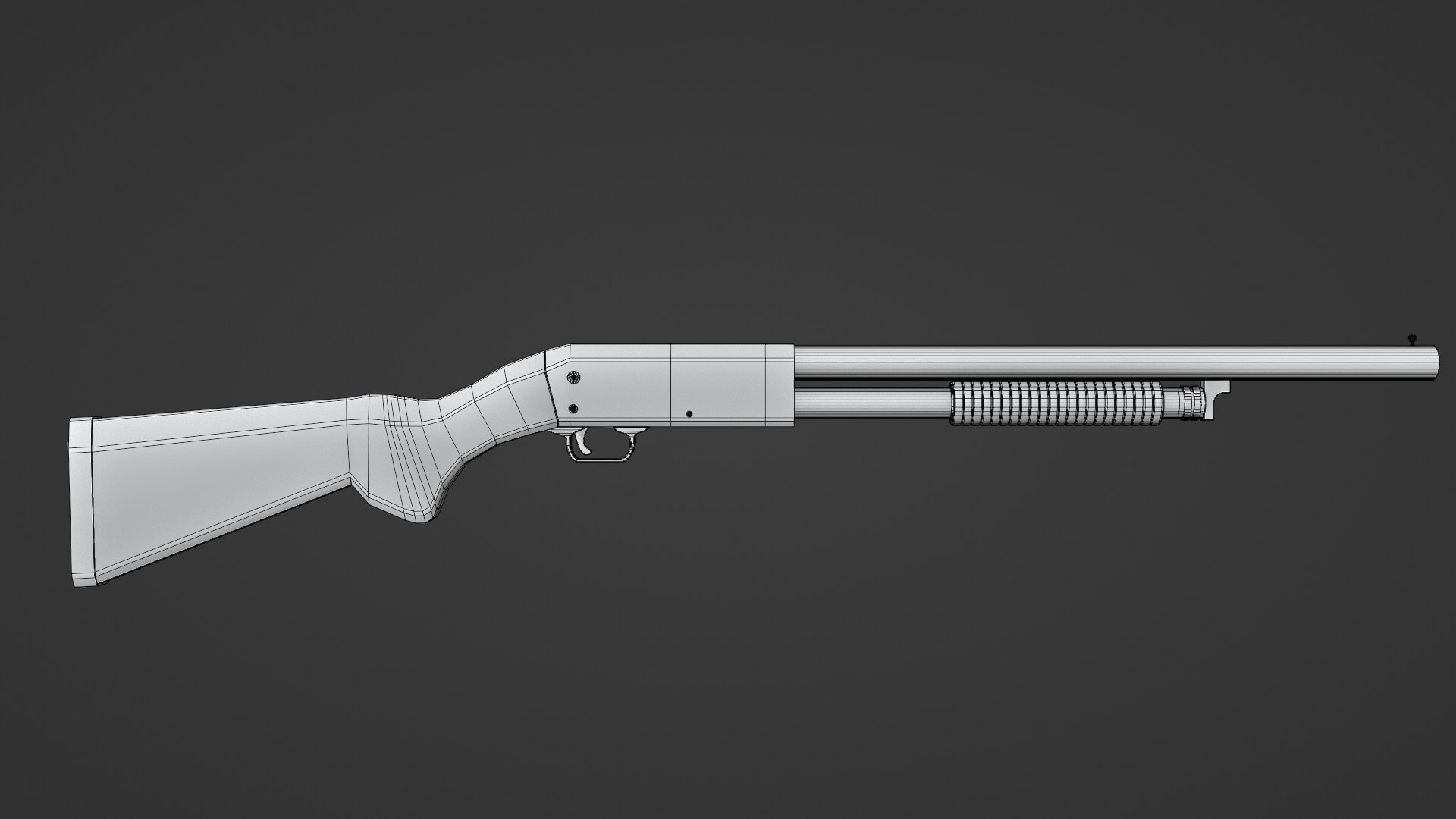 Low Poly Shotgun Model - TurboSquid 1898187