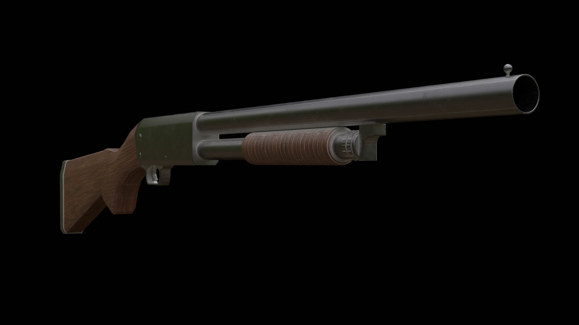 Low Poly Shotgun Model - TurboSquid 1898187