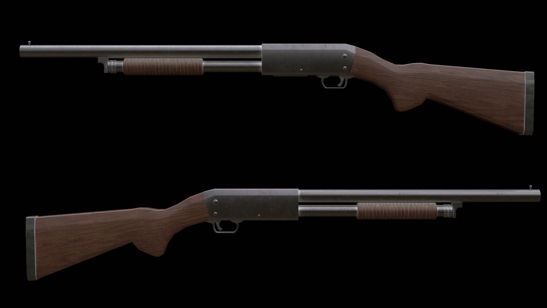 Low Poly Shotgun Model - TurboSquid 1898187