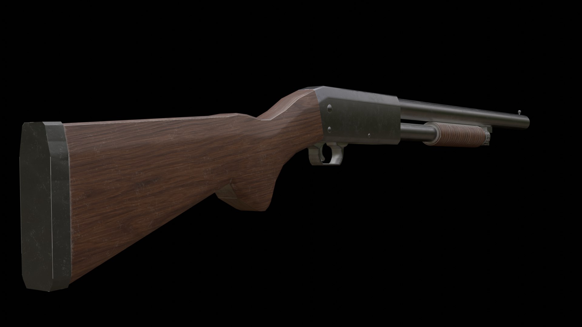 Low Poly Shotgun Model - TurboSquid 1898187