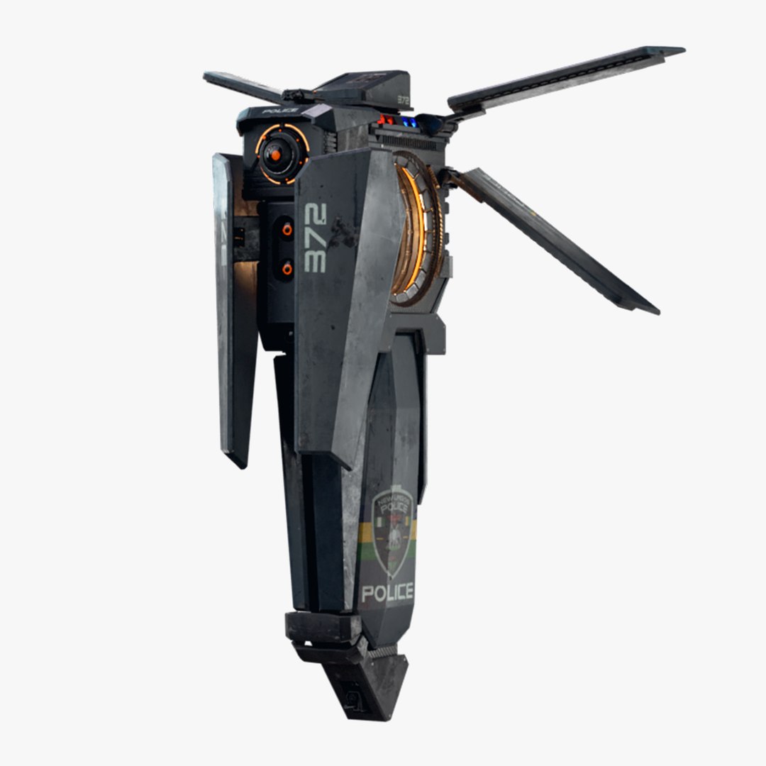 Surveillance Drone VFX Asset model - TurboSquid 2063960