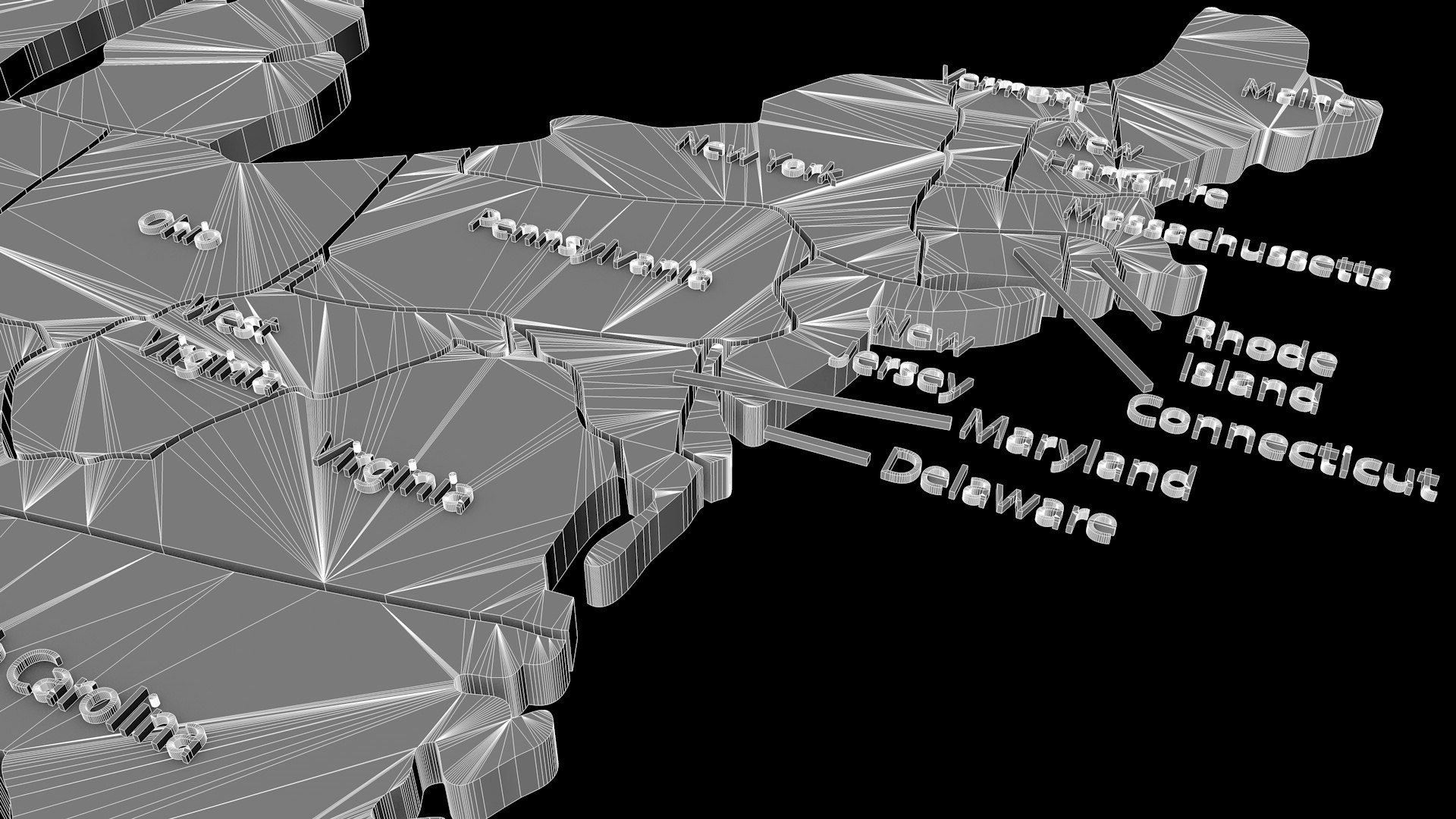 3D United States Political Map - TurboSquid 2073798