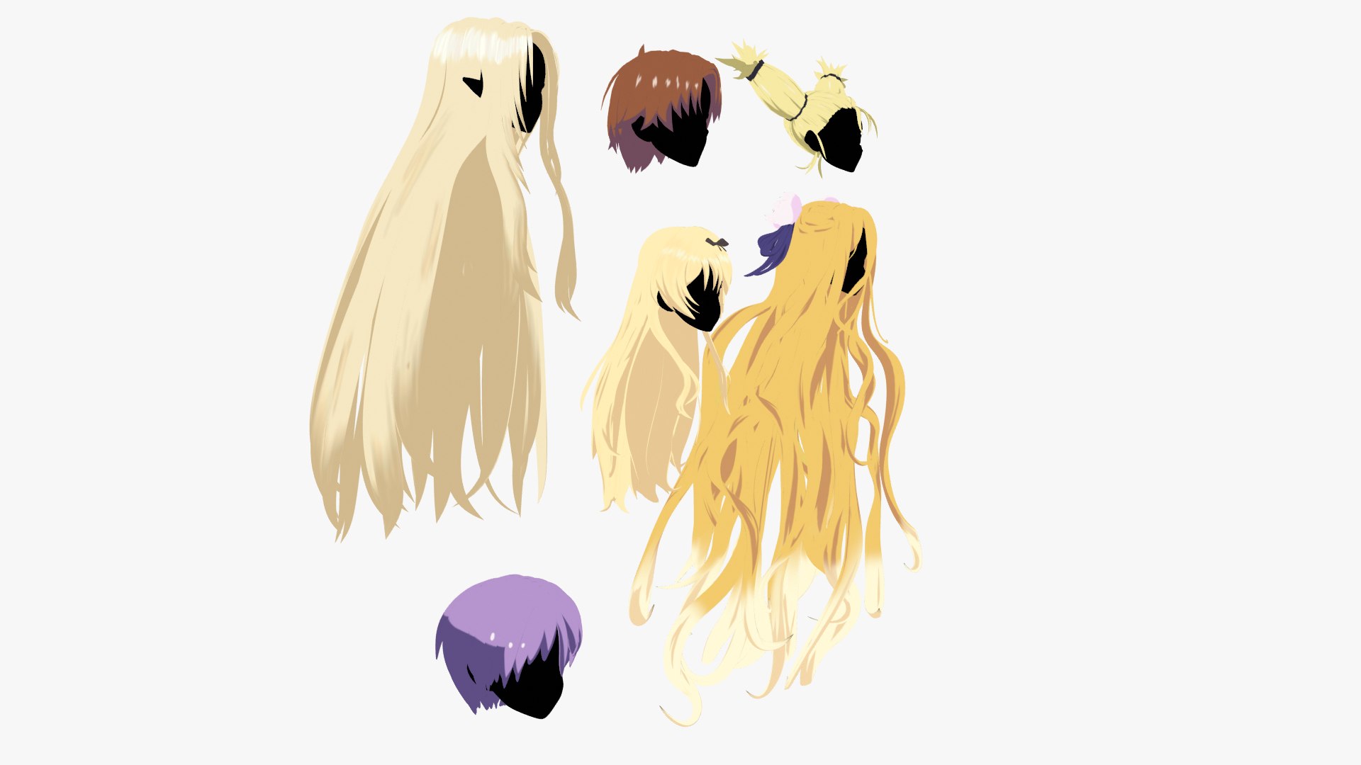 Anime Hair 3D - TurboSquid 2050401