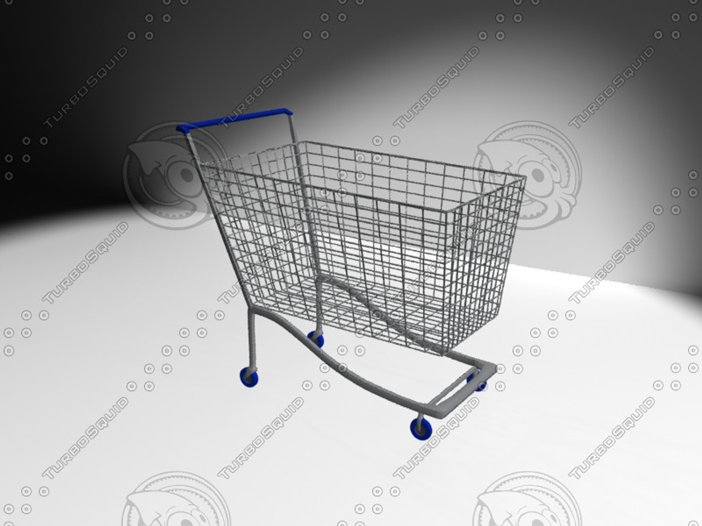3d supermarket cart model