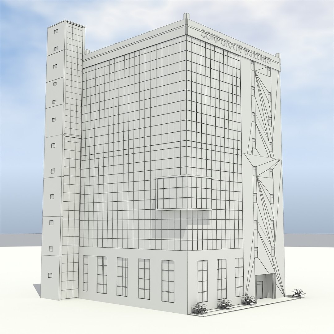 Corporate Industrial Building 3d Model