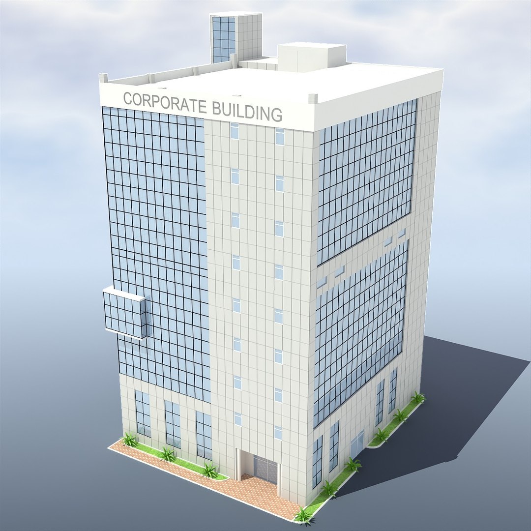 Corporate Industrial Building 3d Model