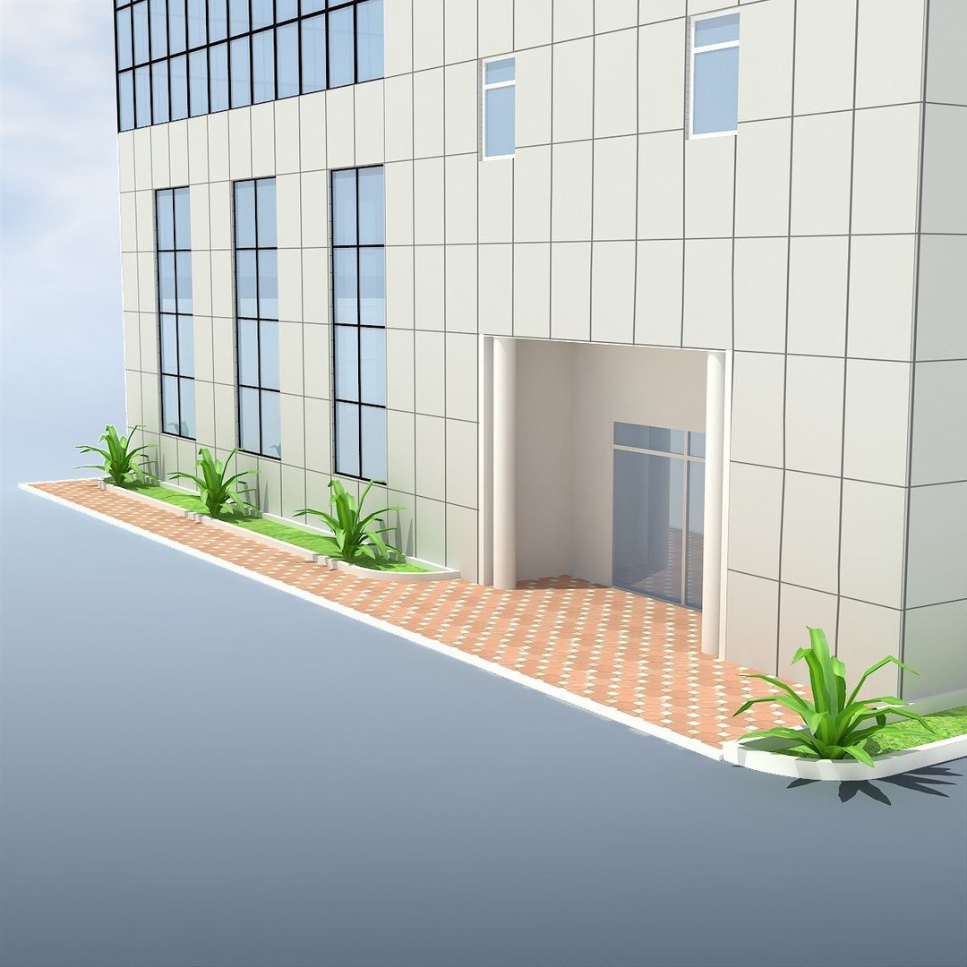 Corporate Industrial Building 3d Model