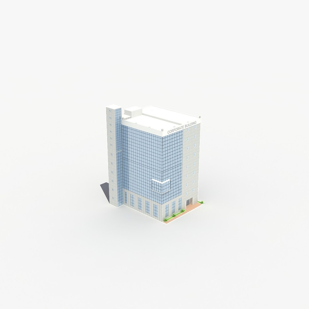 Corporate Industrial Building 3d Model