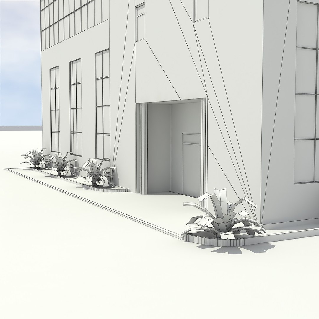 Corporate Industrial Building 3d Model