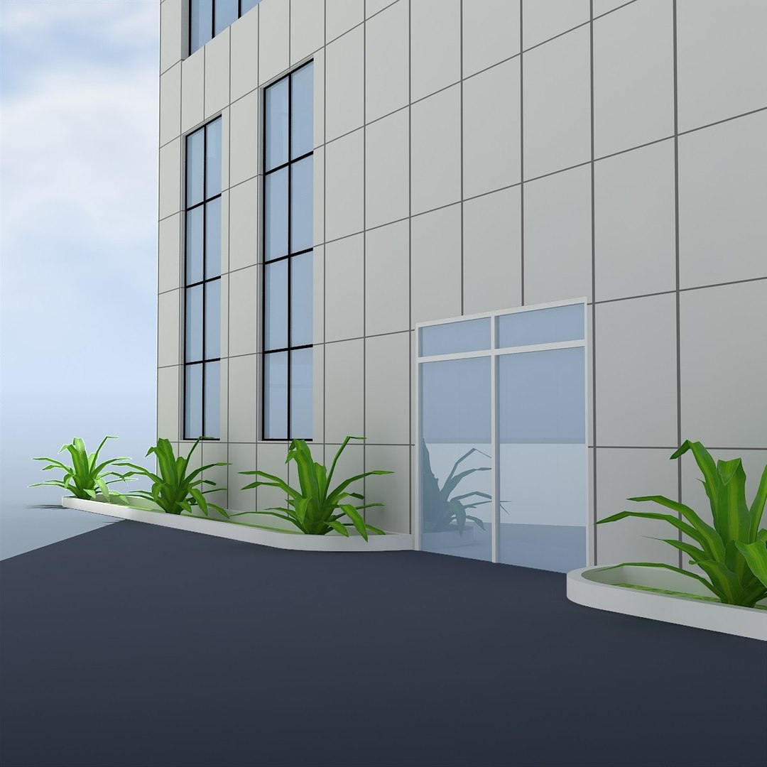 Corporate Industrial Building 3d Model