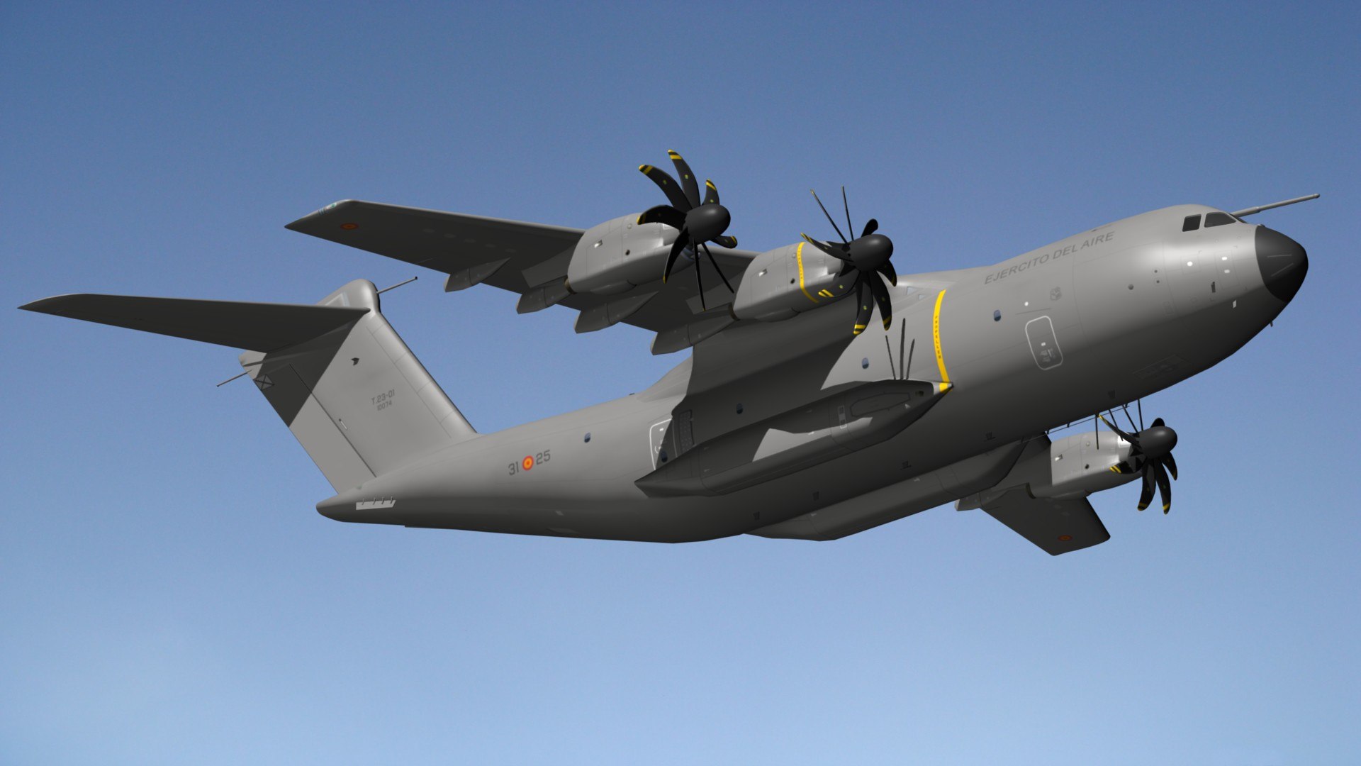 3D Model Airbus A400m Spanish Air Force - TurboSquid 1655650