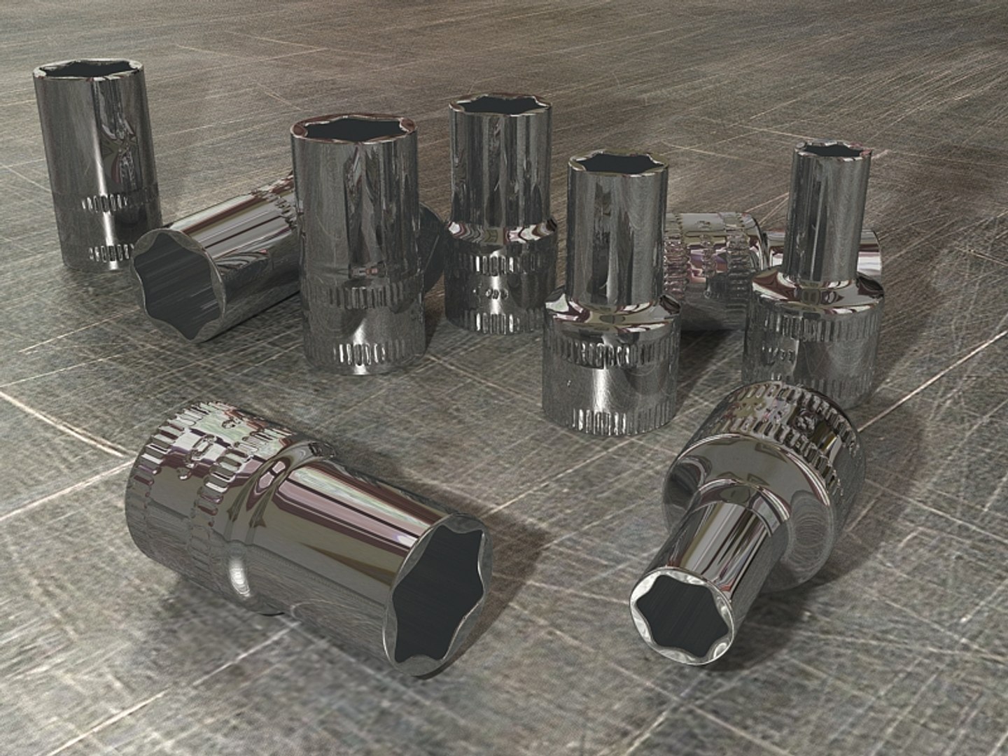 Set Sockets 3d Model