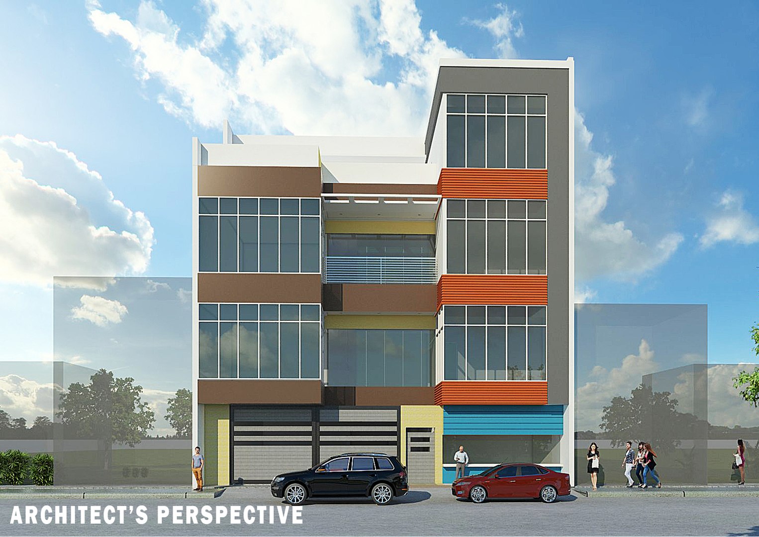 4 STOREY MIXED USE BUILDING 3D Model - TurboSquid 2147915