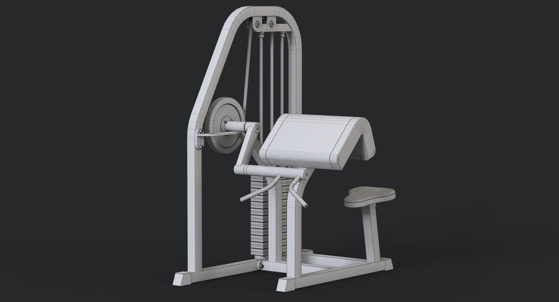 Bicep Curl Machine Model - TurboSquid 1251858