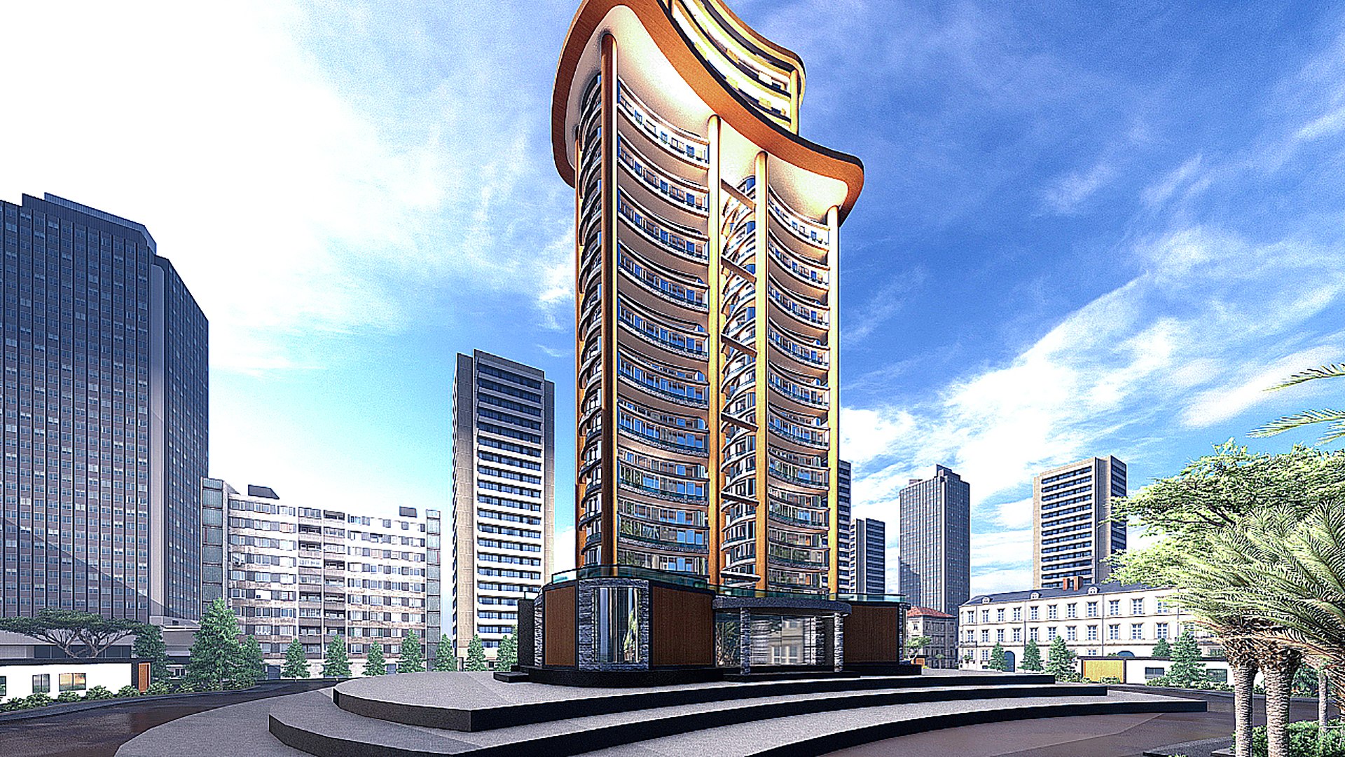 3D MODERN SKYCRAPER TYPE 2 Model - TurboSquid 1760079